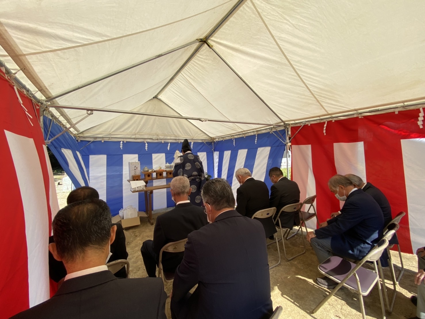 自治会館新築工事 地鎮祭 | ウメテツ建設｜滋賀県 近江八幡市｜